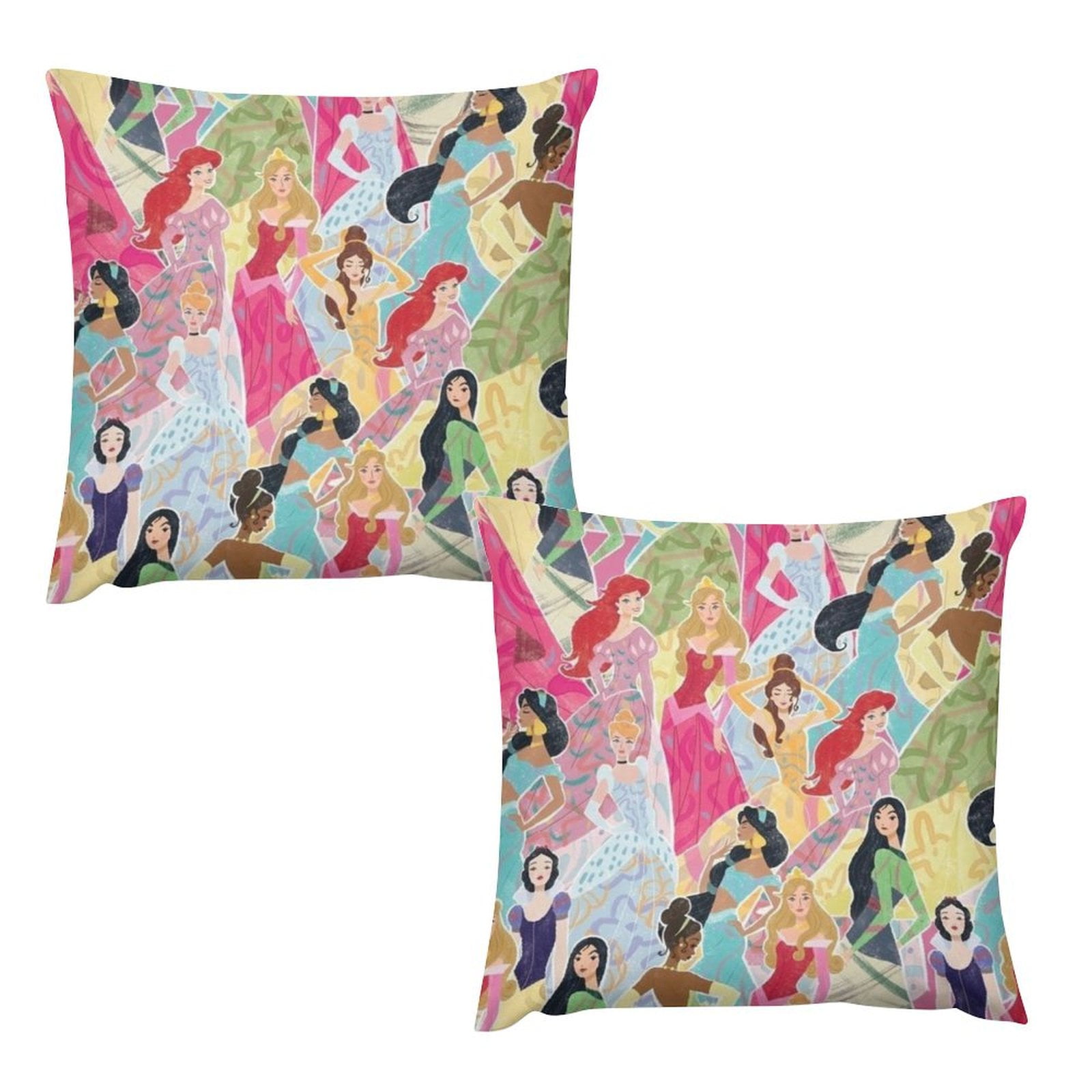 Disney Princess Cartoon Cute Anime Pattern Decorative Cushion Cover ...