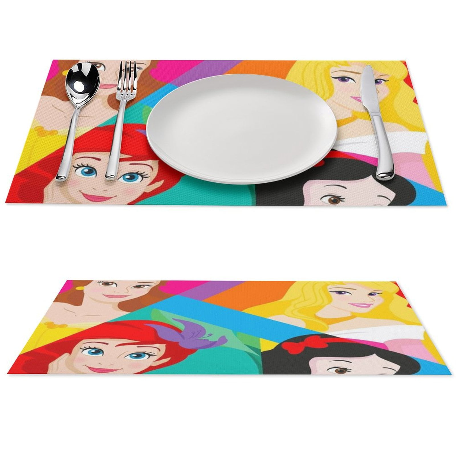 Disney Princess Cartoon placemats are suitable for indoor dining table ...