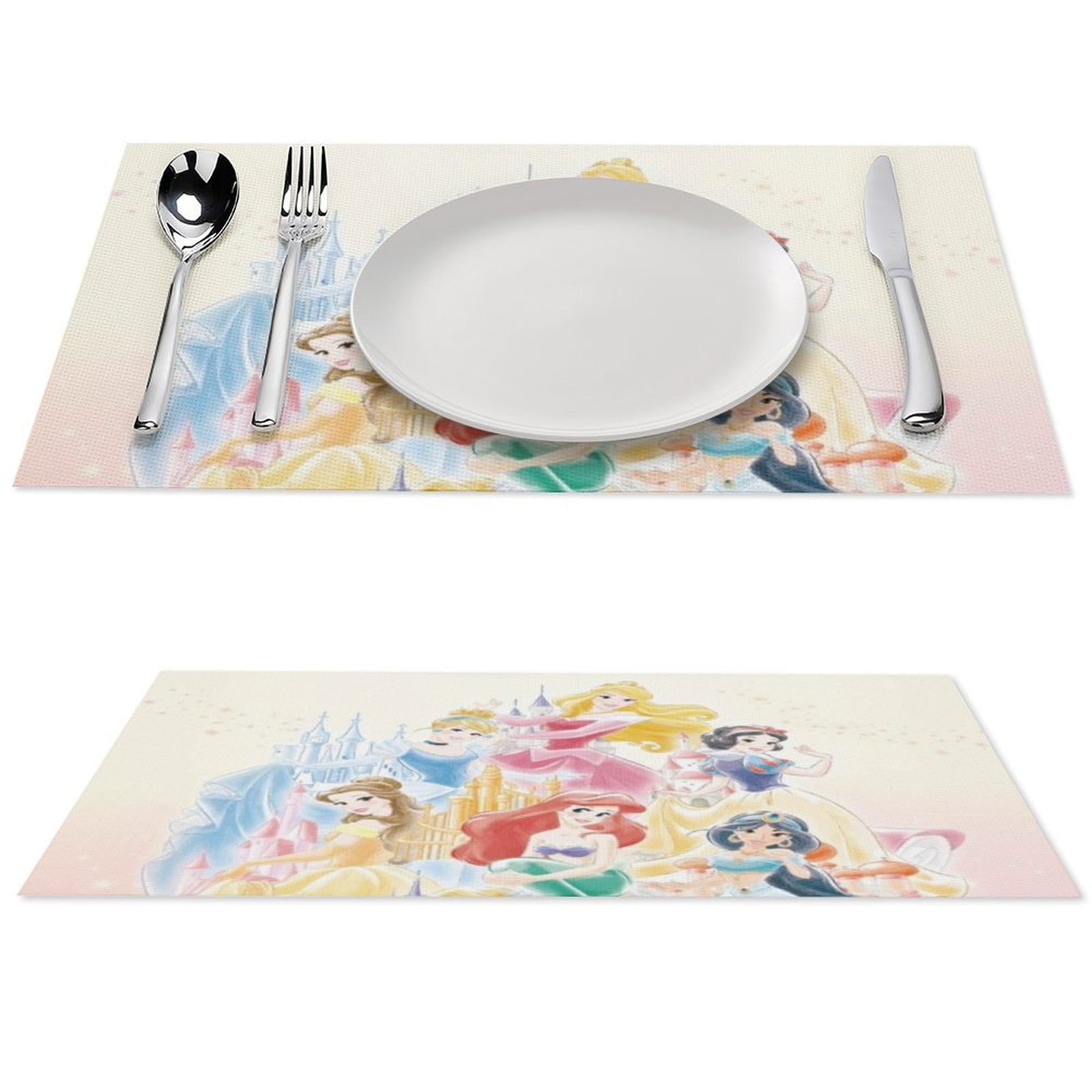 Disney Princess Cartoon placemats are suitable for indoor dining table ...