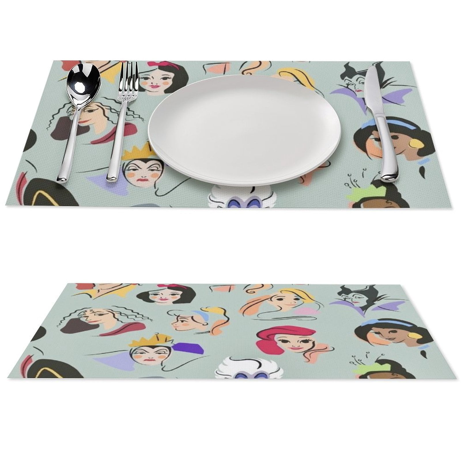 Disney Princess Cartoon placemats are suitable for indoor dining table ...