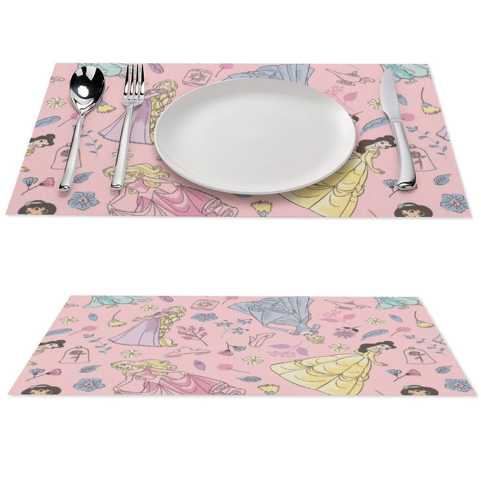Disney Princess Cartoon placemats are suitable for indoor dining table ...