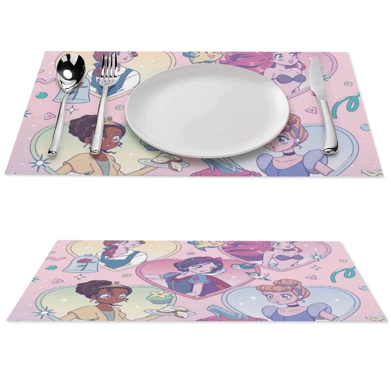 Disney Princess Cartoon placemats are suitable for indoor dining table ...