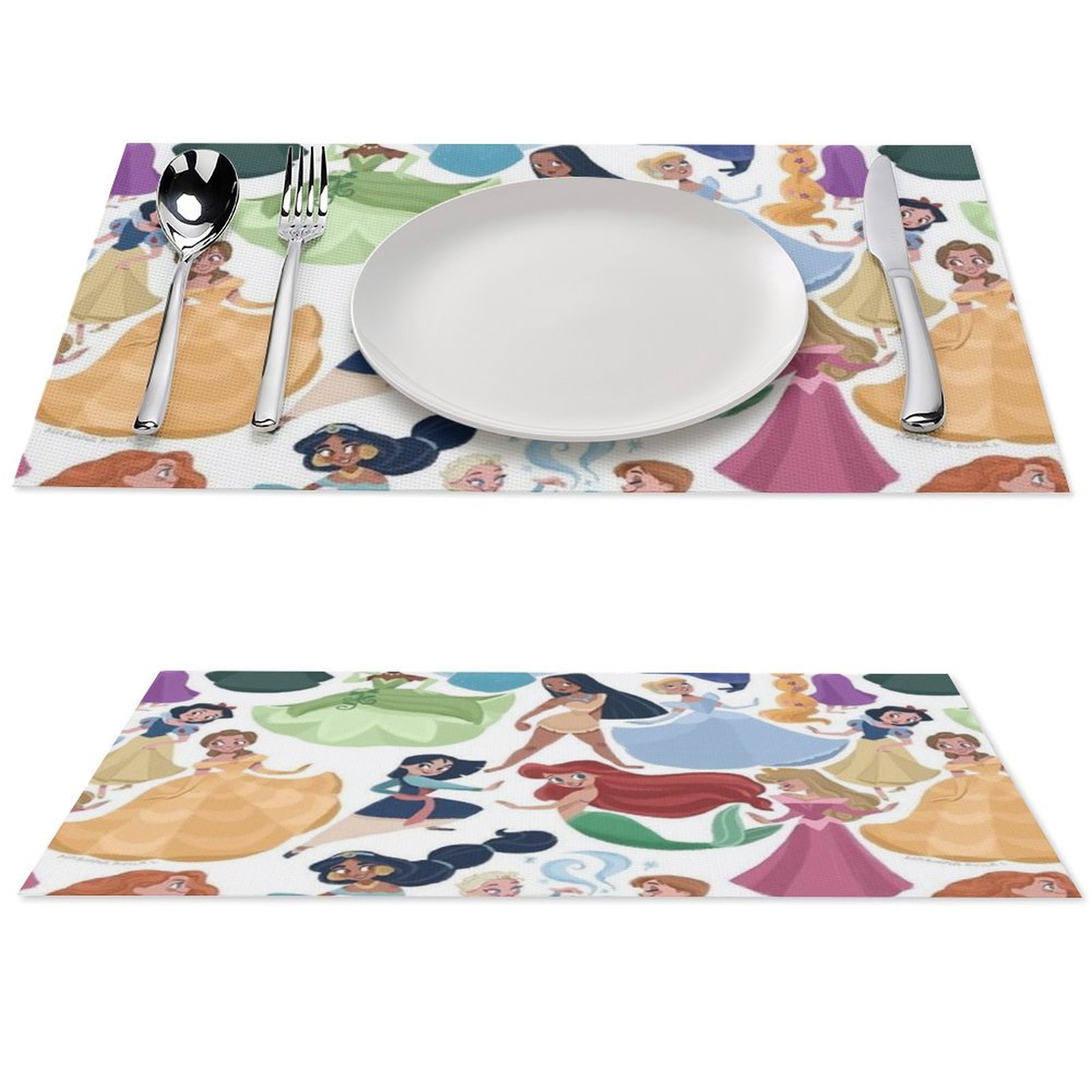 Disney Princess Cartoon placemats are suitable for indoor dining table ...