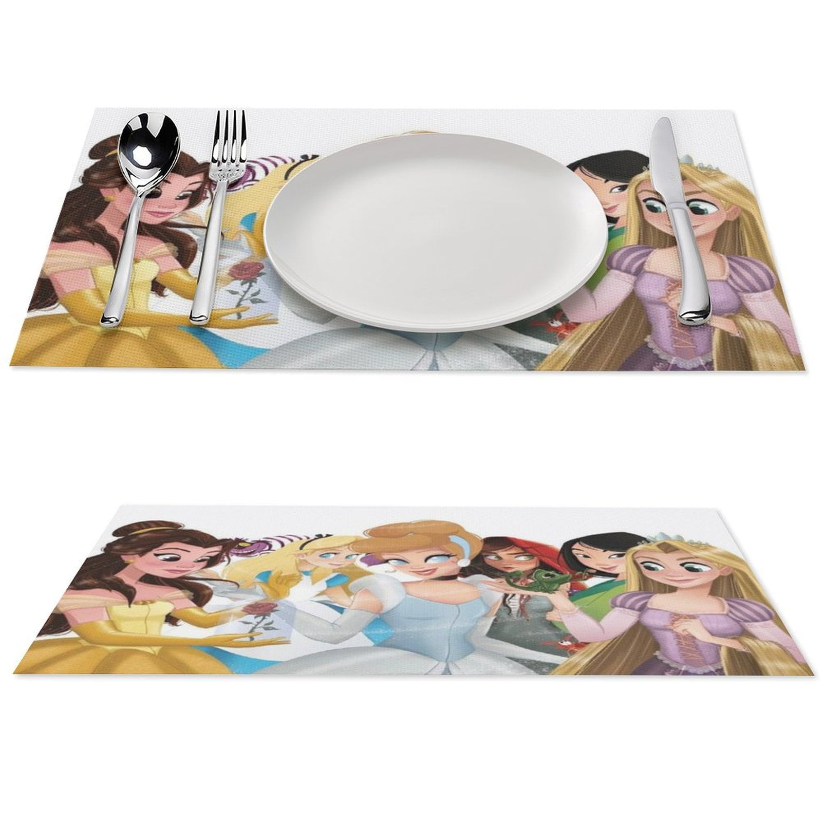 Disney Princess Cartoon placemats are suitable for indoor dining table ...
