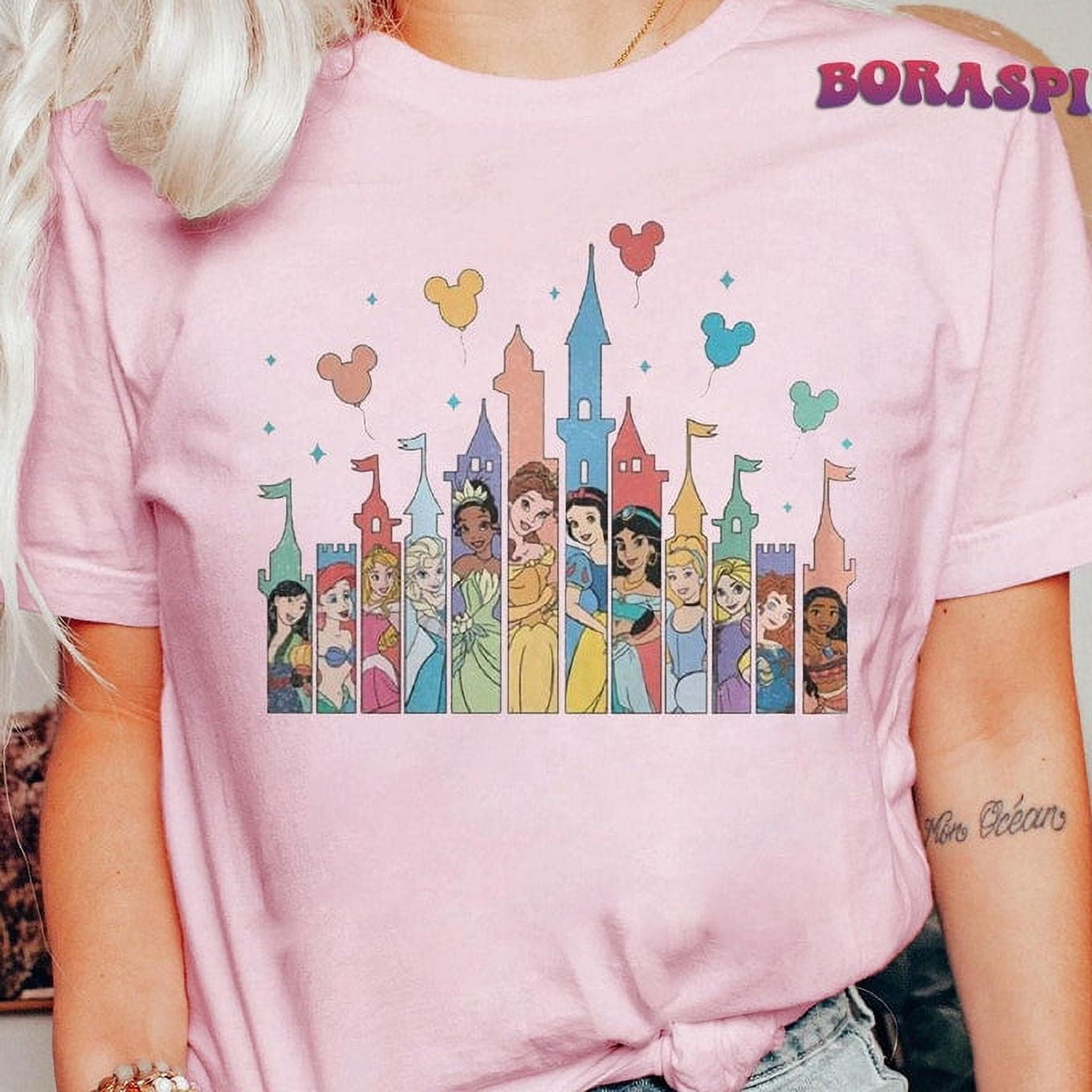 Disney Princess Castle Balloon Shirt, Disneyland Princess Trip Tee ...