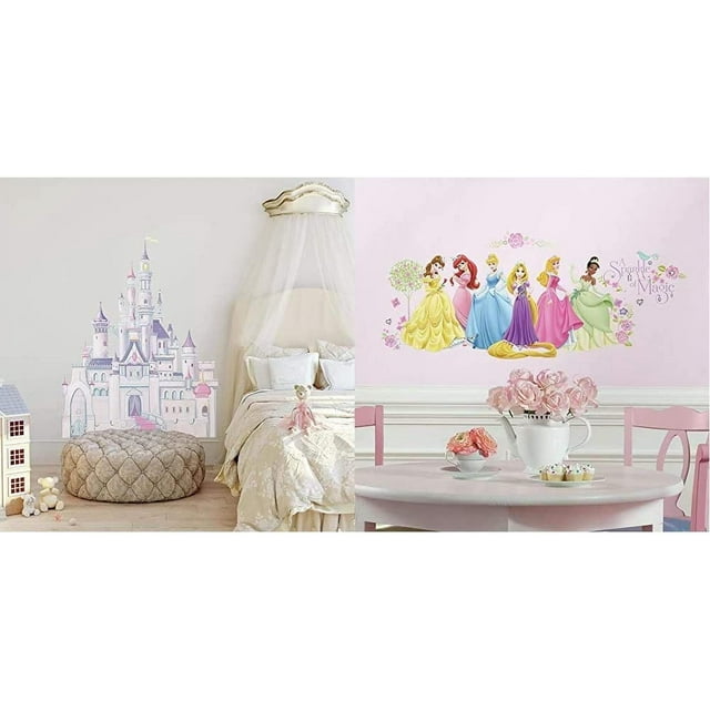 Disney Princess Castle & Glow Princess Peel and Stick Wall Decals ...