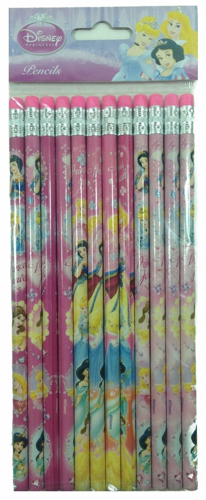 Disney Princess Character Authentic Licensed 24 Wood Pencils Pack ...