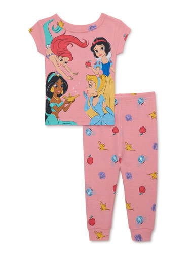 Disney Princess Character Snug Fit Two-Piece Sleep Set (4T) - Walmart.com
