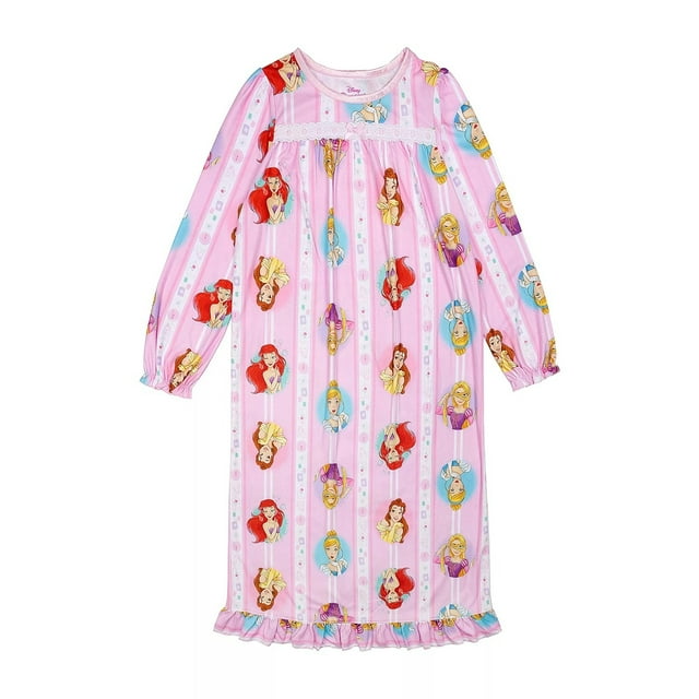 Disney Princess Character Toddler Girl's Flannel Pink Nightgown, Gown ...