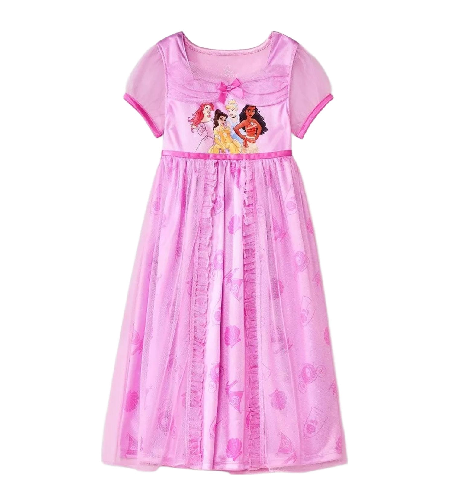 Disney Princess Character Toddler Girl's Pink Fancy Satinet and Tulle ...