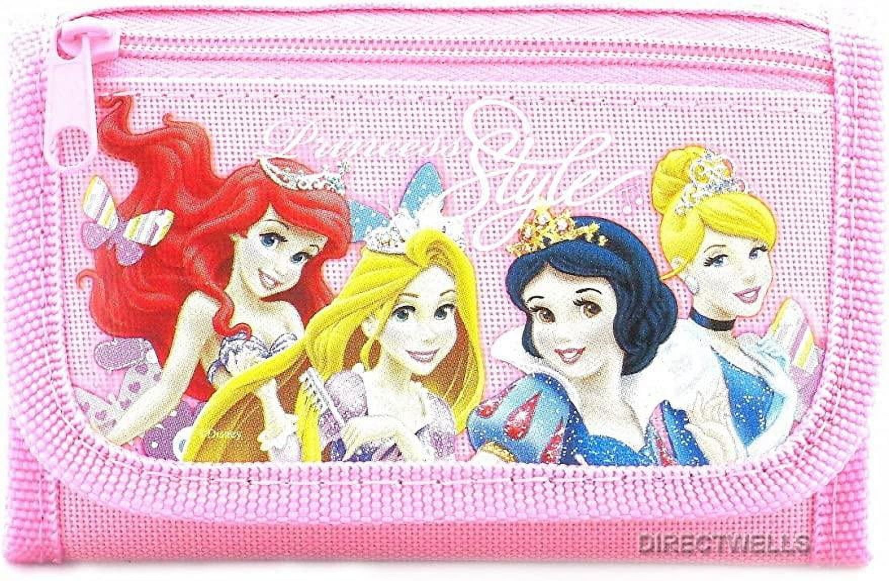 Disney Princess Character Trifold Wallet for Girls, Pink, Faux Leather ...