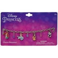 Disney Princess Charm Bracelet With 4 Metal Charms and 3 Beads ...
