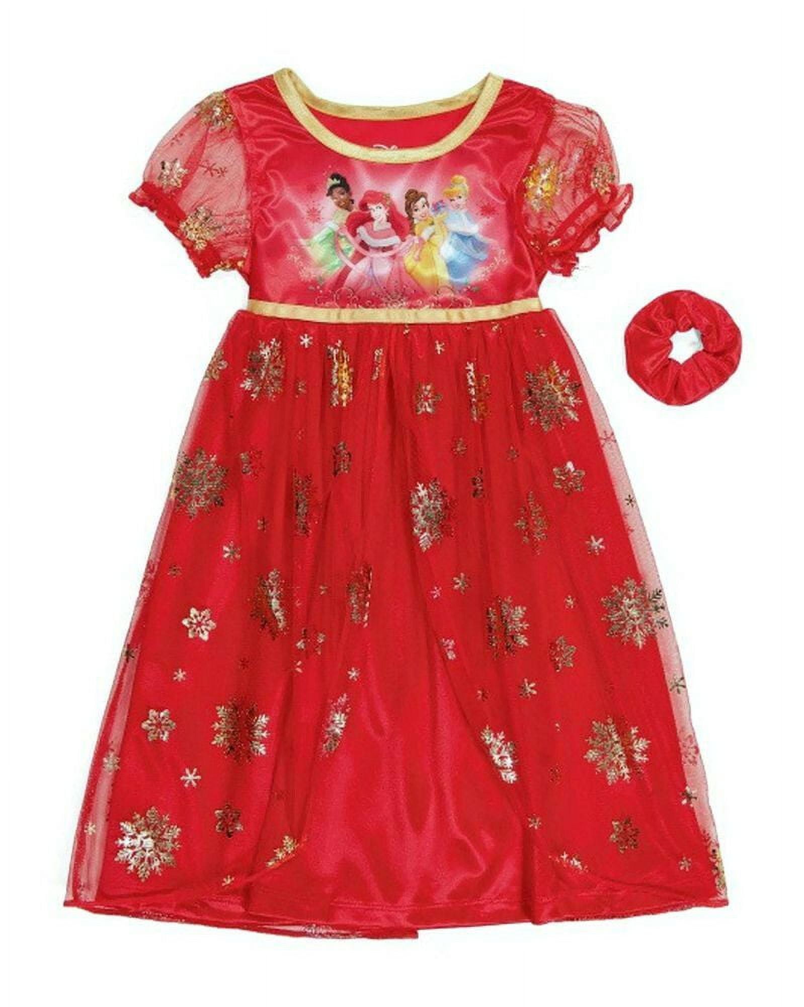 Disney Princess Christmas Holiday Red Satin, Tulle and Golden Foil ...