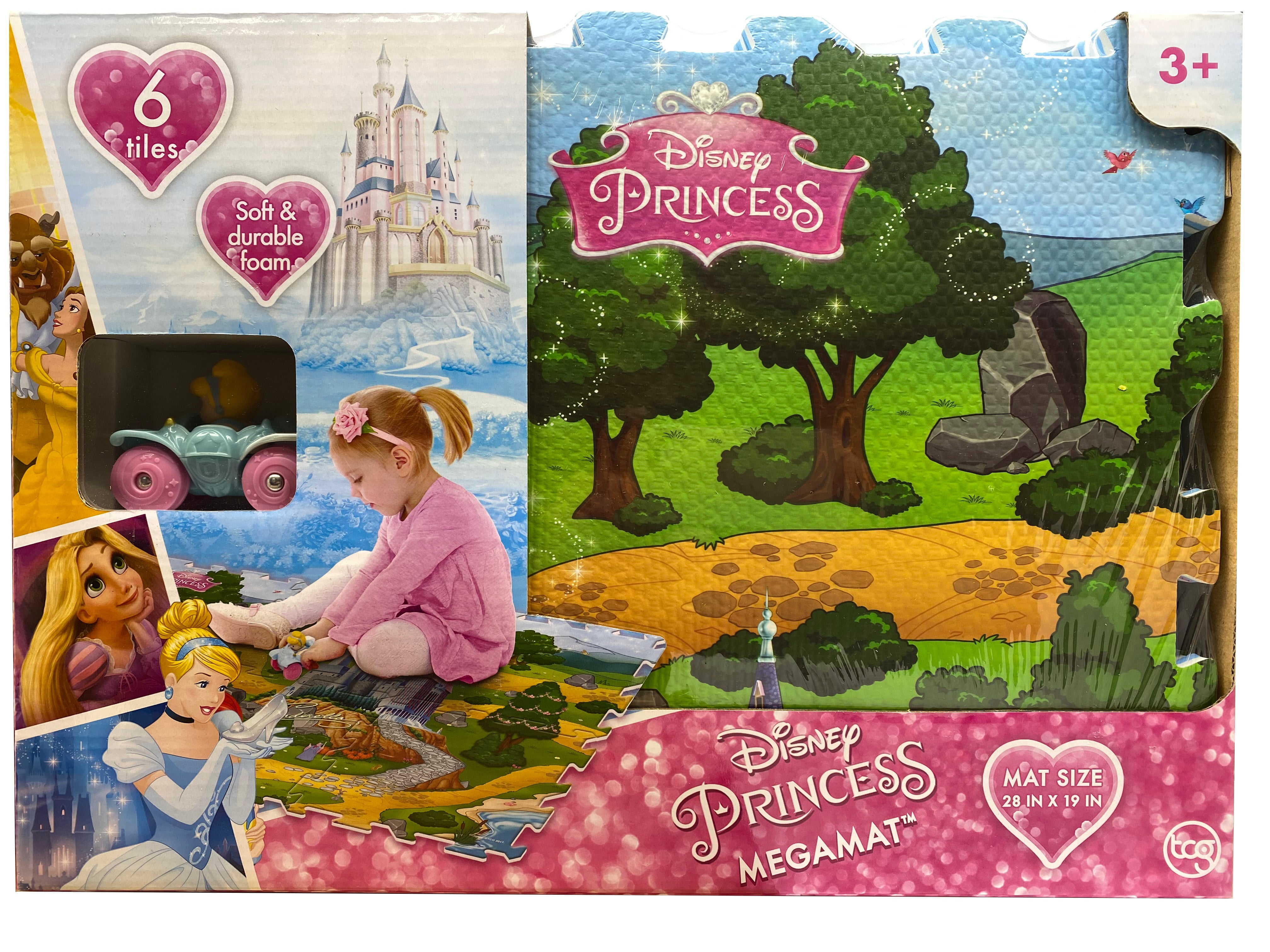 Disney Princess Cinderella 6 Piece Tile Mega Foam Mat with Vehicle ...