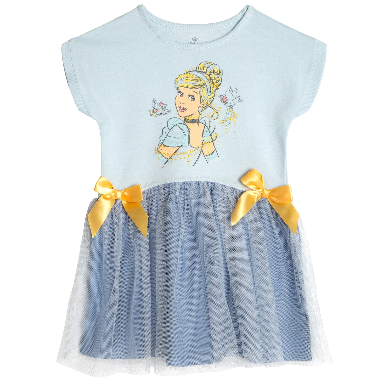 Disney Princess Cinderella French Terry Tutu Pleated Drop Shoulder ...