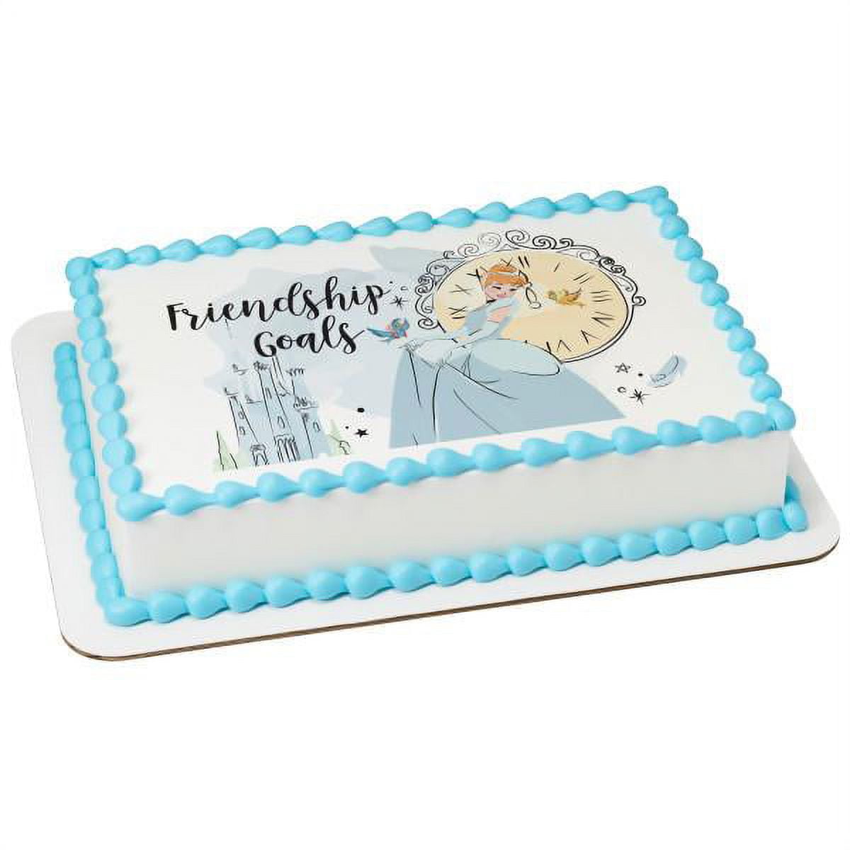 Disney Princess Cinderella Friendship Goals Edible Cake Topper Image ...