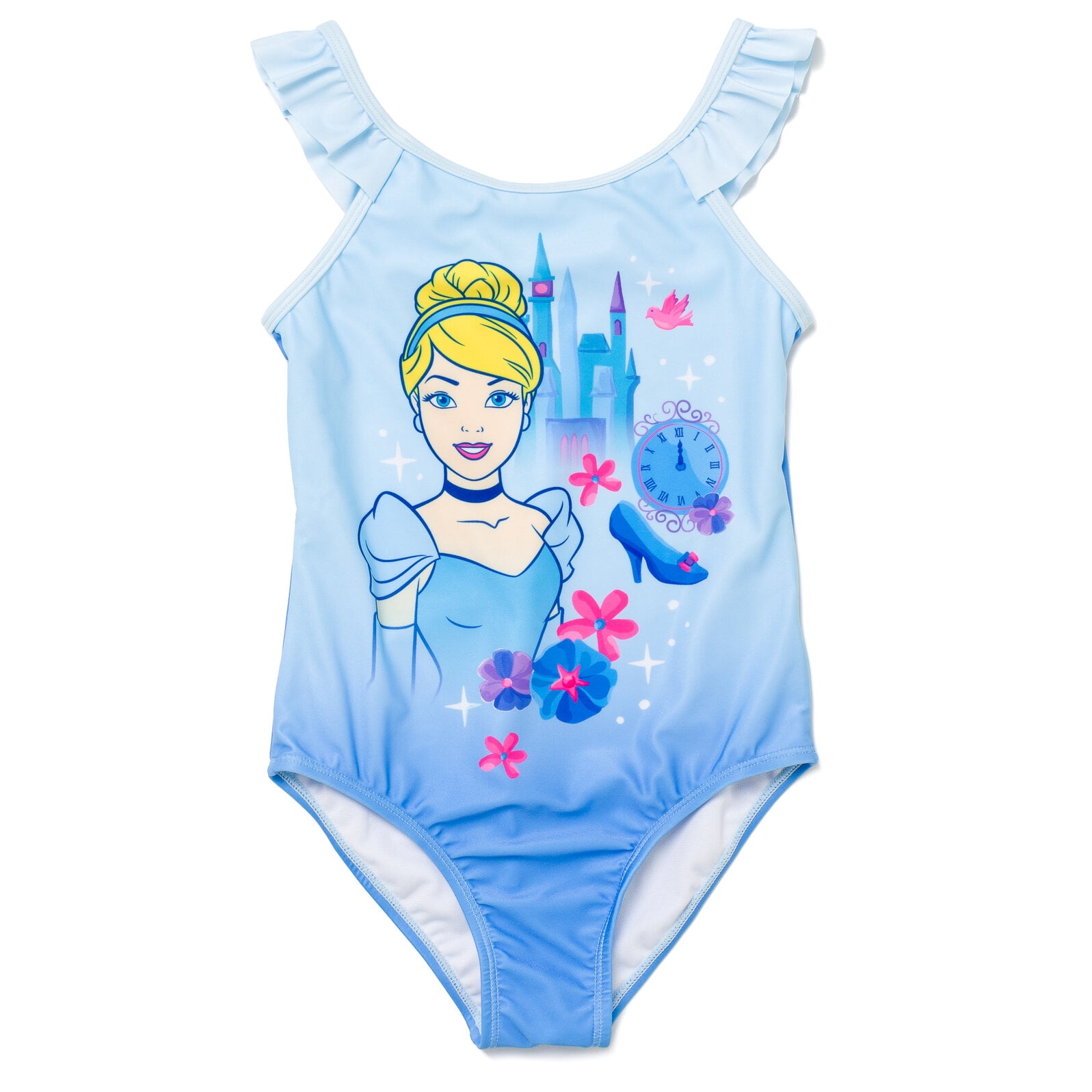 Disney Princess Cinderella Little Girls One Piece Bathing Suit Blue 5 ...