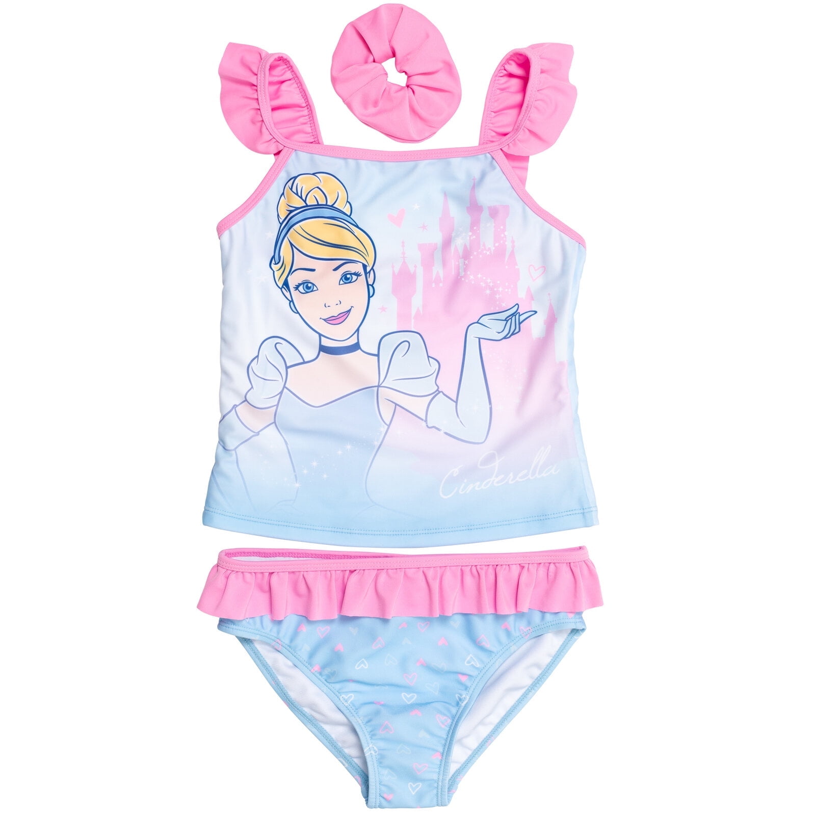 Disney Princess Cinderella Little Girls Tankini Top Bikini Bottom and ...