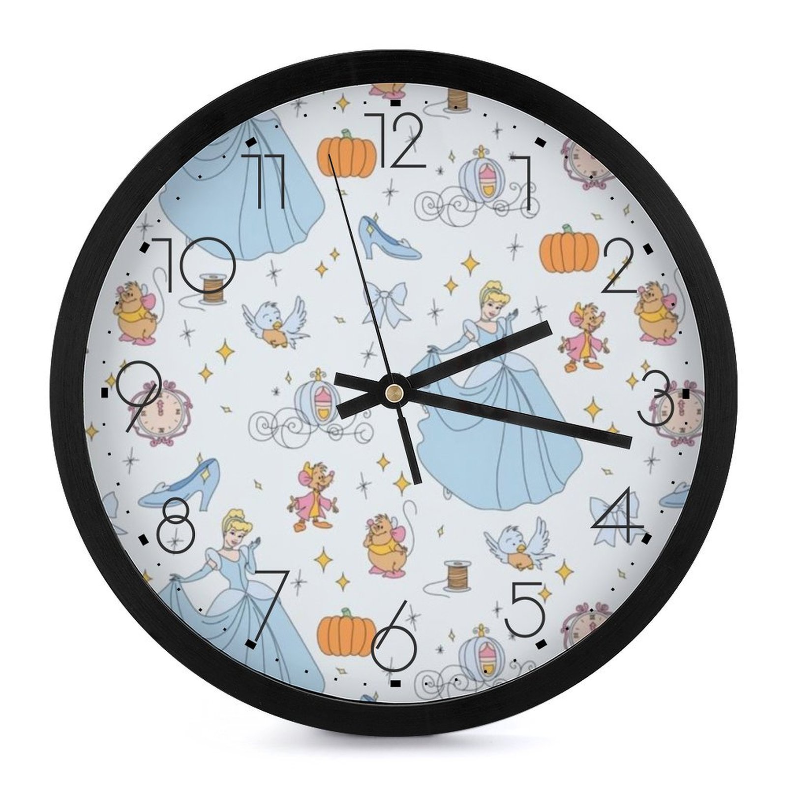 Disney Princess Cinderella Round wall clocks battery operated ...