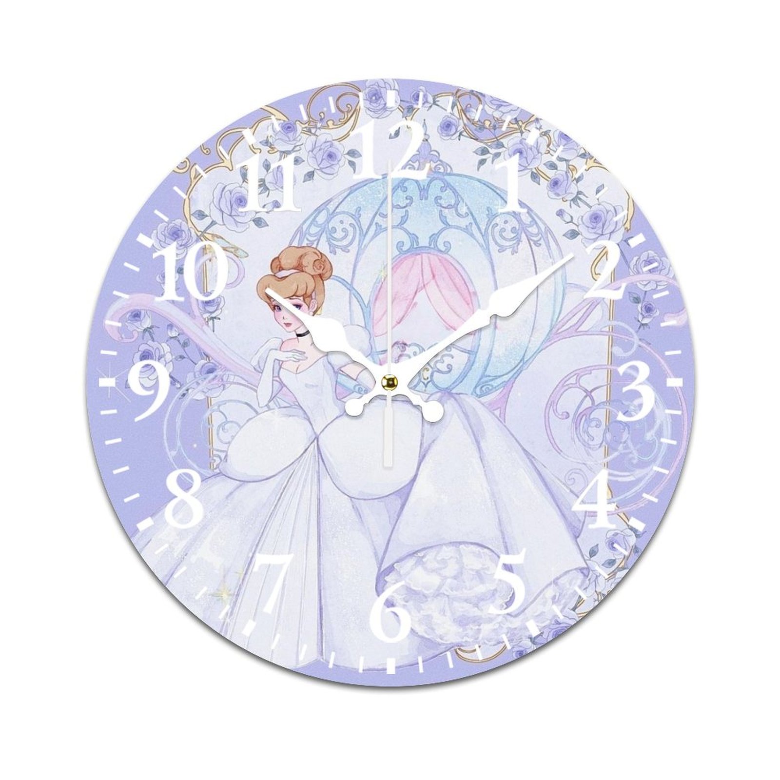 Disney Princess Cinderella wall clocks battery operated decorative 25cm ...