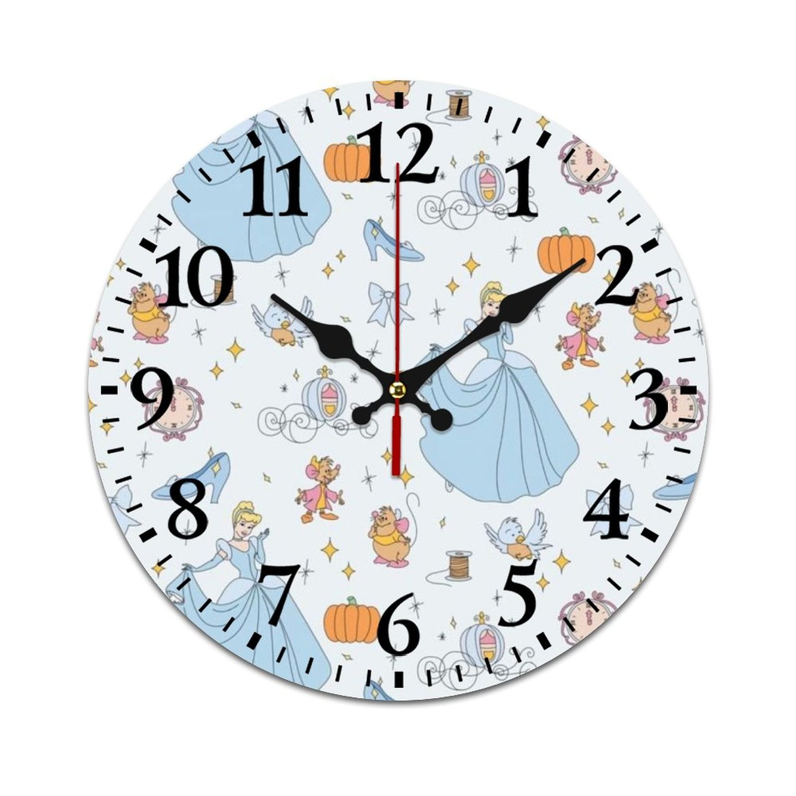 Disney Princess Cinderella wall clocks battery operated decorative 34cm ...