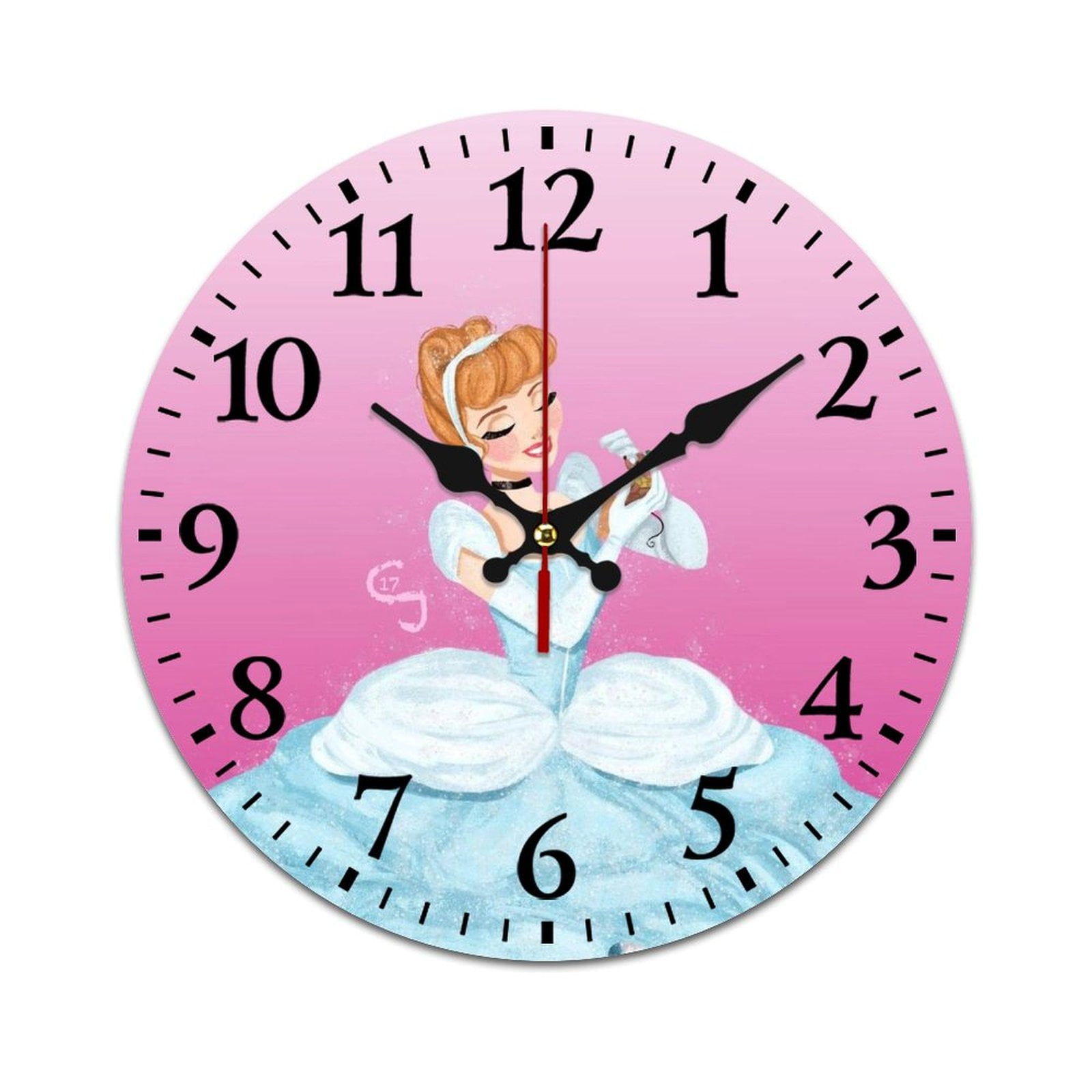 Disney Princess Cinderella wall clocks battery operated decorative 34cm ...