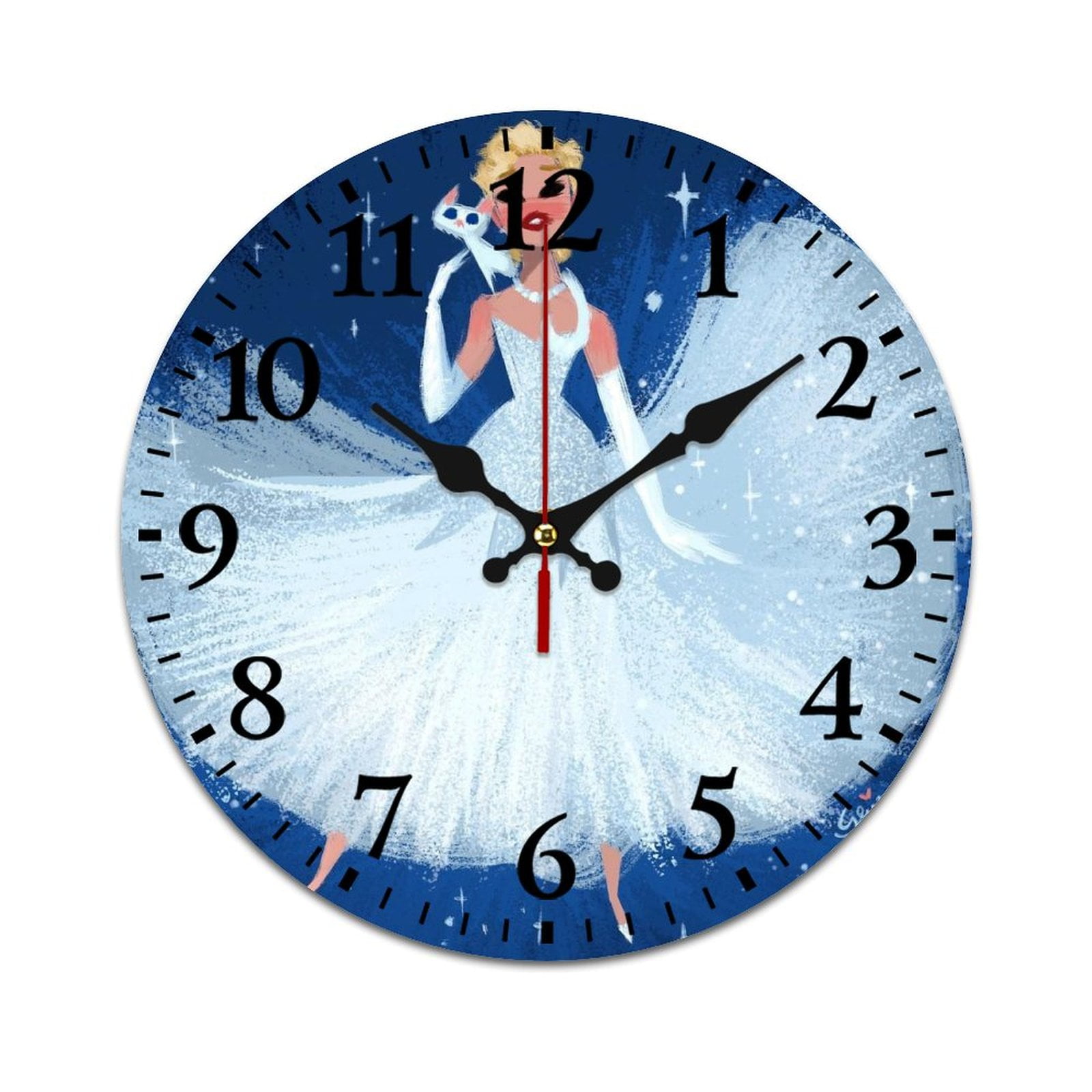 Disney Princess Cinderella wall clocks battery operated decorative 34cm ...