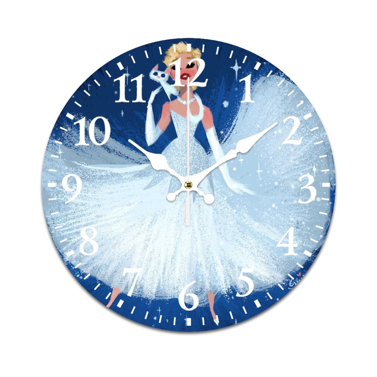 Disney Princess Cinderella wall clocks battery operated decorative 34cm ...