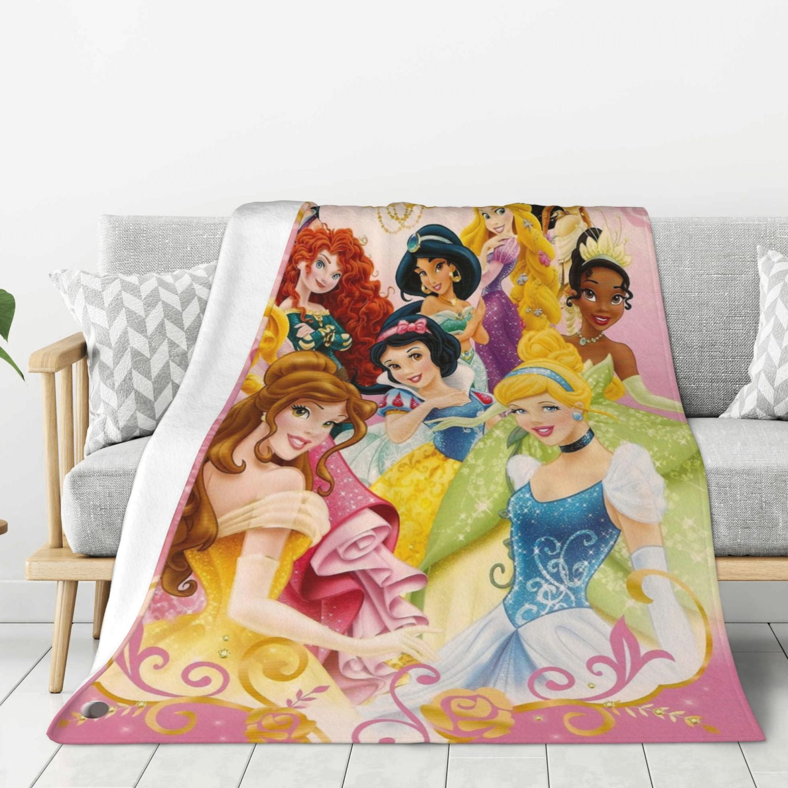 Disney&Princess Classic Poster Blanket,Throw Blanket for Kids and ...