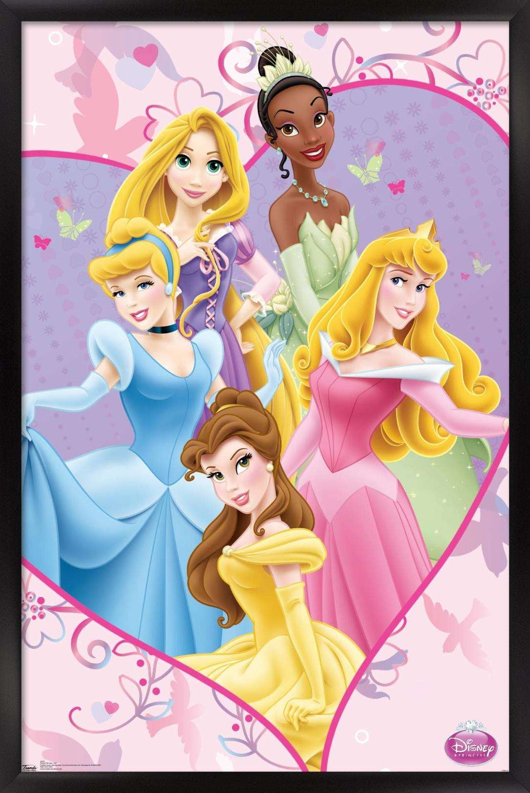 Disney Princess - Collage Wall Poster, 14.725" x 22.375", Framed ...
