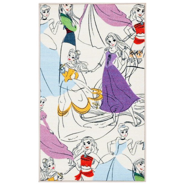 Disney Princess Collection - Inspire Area Rug, 2'3" x 3'9", Ivory/Pink ...