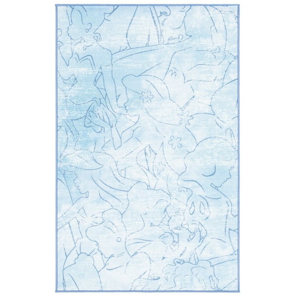 Disney Princess Collection - Legacy Area Rug, 3'3" x 5'3", Light Blue ...