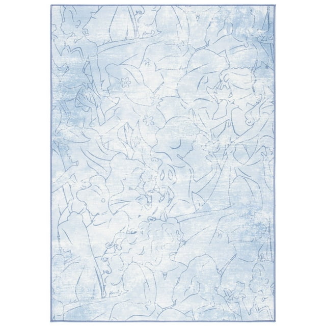 Disney Princess Collection - Legacy Area Rug, 5' x 7', Light Blue/Blue ...