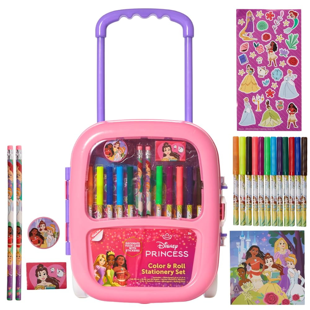 Disney Princess Color and Roll Activity Set with Carrying Case ...