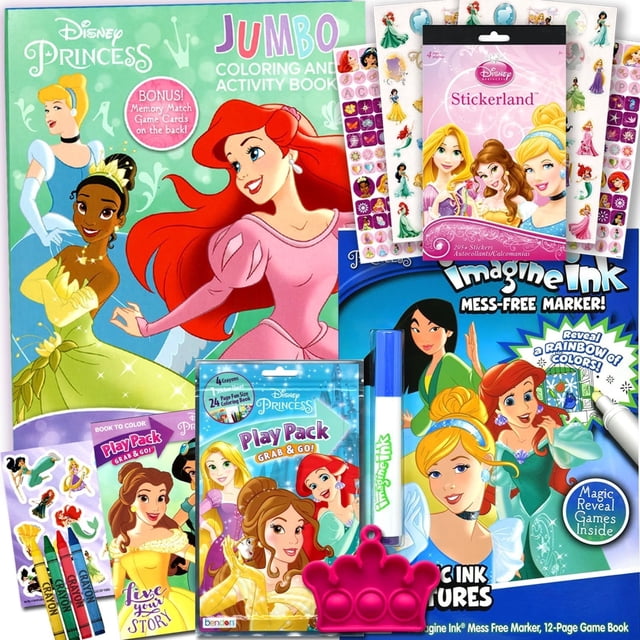 Disney Princess Coloring and Activity Book Bundle with Imagine Ink ...