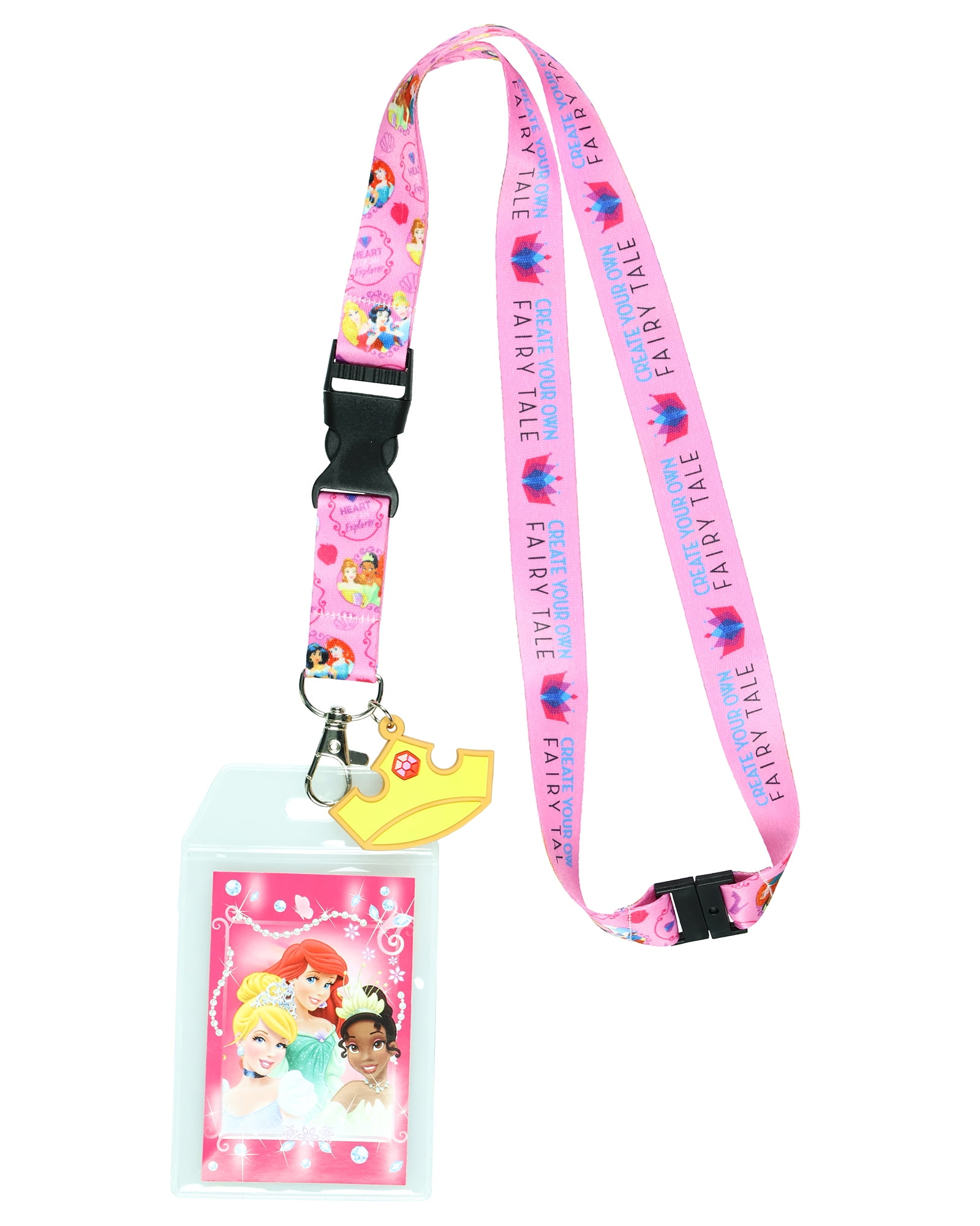 Disney Princess Create Your Own Fairy Tale Lanyard with Clear ID Holder ...
