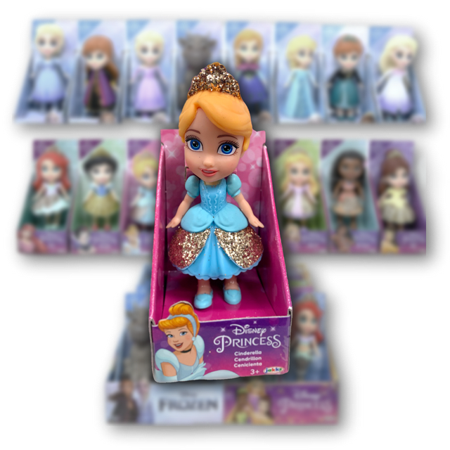 Disney Princess Cute Mini Poseable Miniature 3.5" Toddler Doll Blue ...