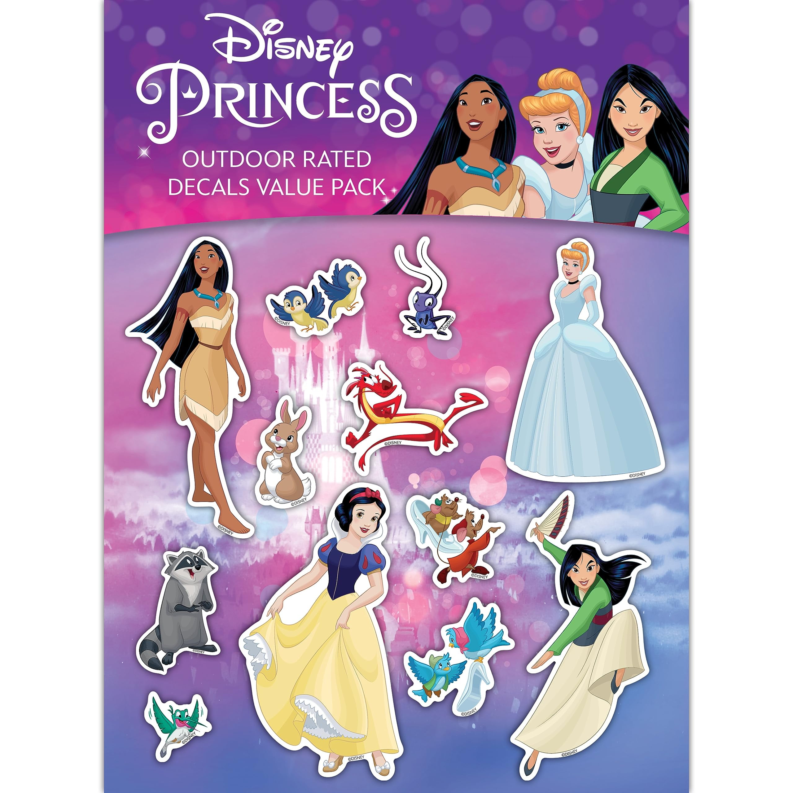Disney Princess Decals - Pocahontas, Cinderella, Snow White, Mulan ...