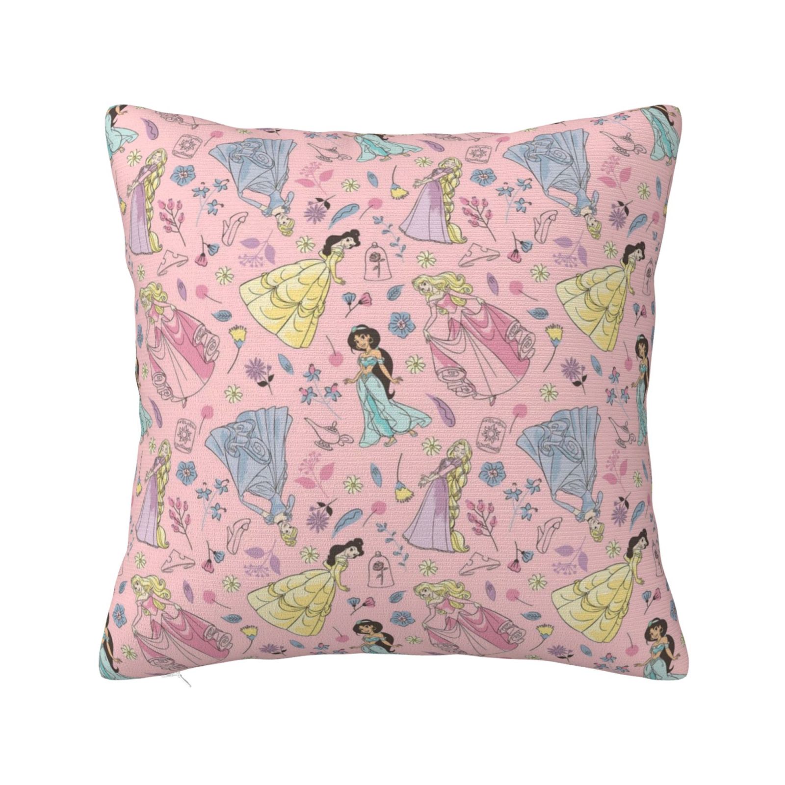 Disney Princess Decorative Square Throw Pillow Covers 22"X22" Inch for ...