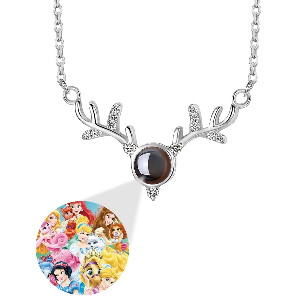 Disney Princess Deer antler necklace, projection necklace, suitable for ...