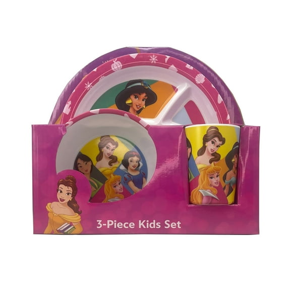 Disney Princess Dinnerware 3 Piece Set - Walmart.com