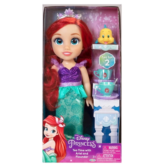 Disney Princess Doll Tea Time W Ith Ariel And Flounder - Walmart.com
