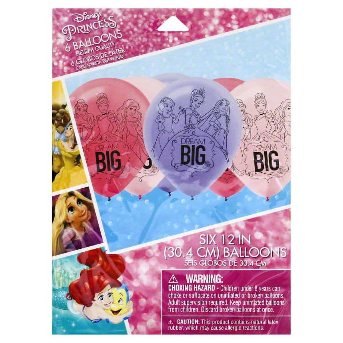 Disney Princess 'Dream Big' Latex Balloons (6ct) - Walmart.com