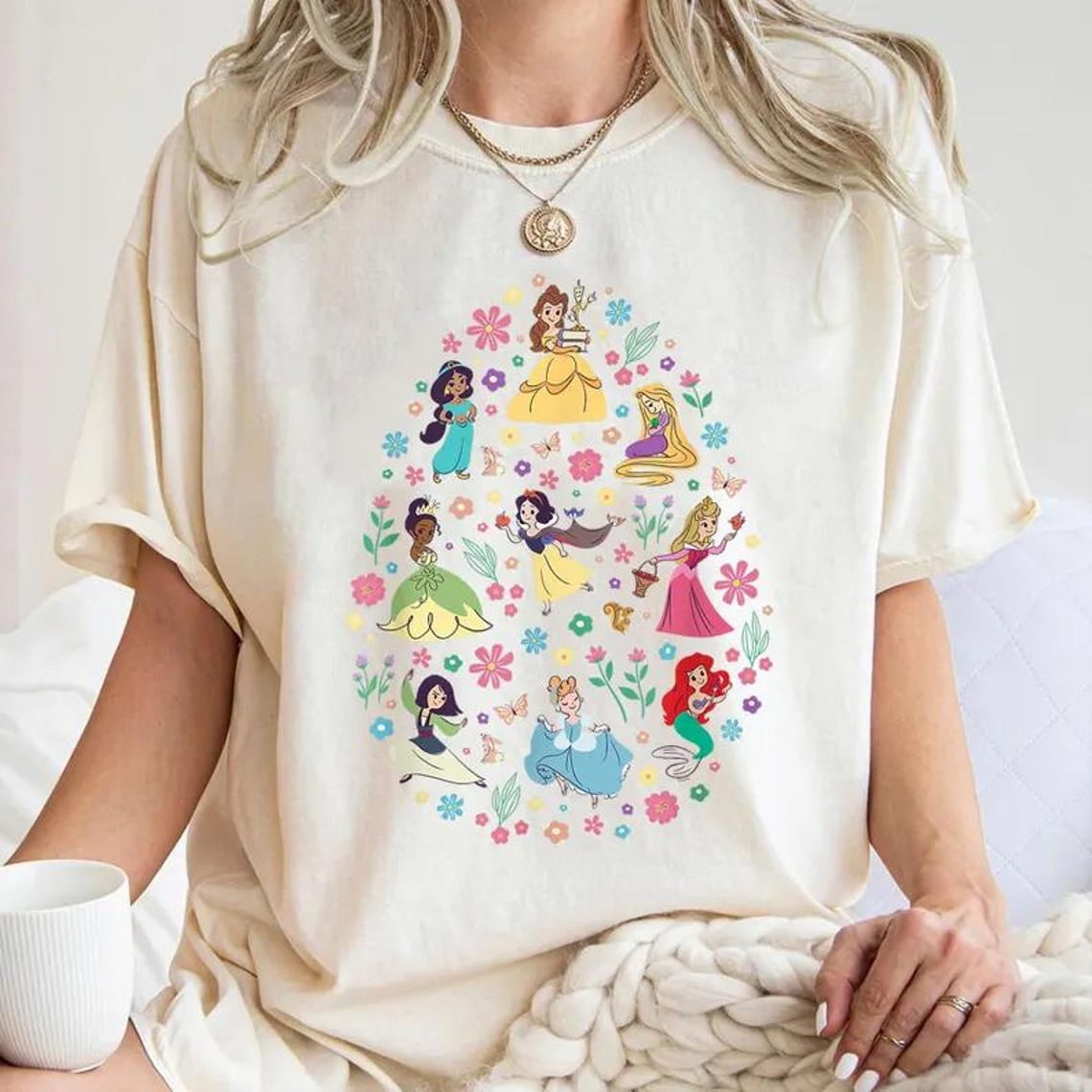 Disney Princess Easter Egg Shirt, Disney Characters Happy Easter Shirt ...