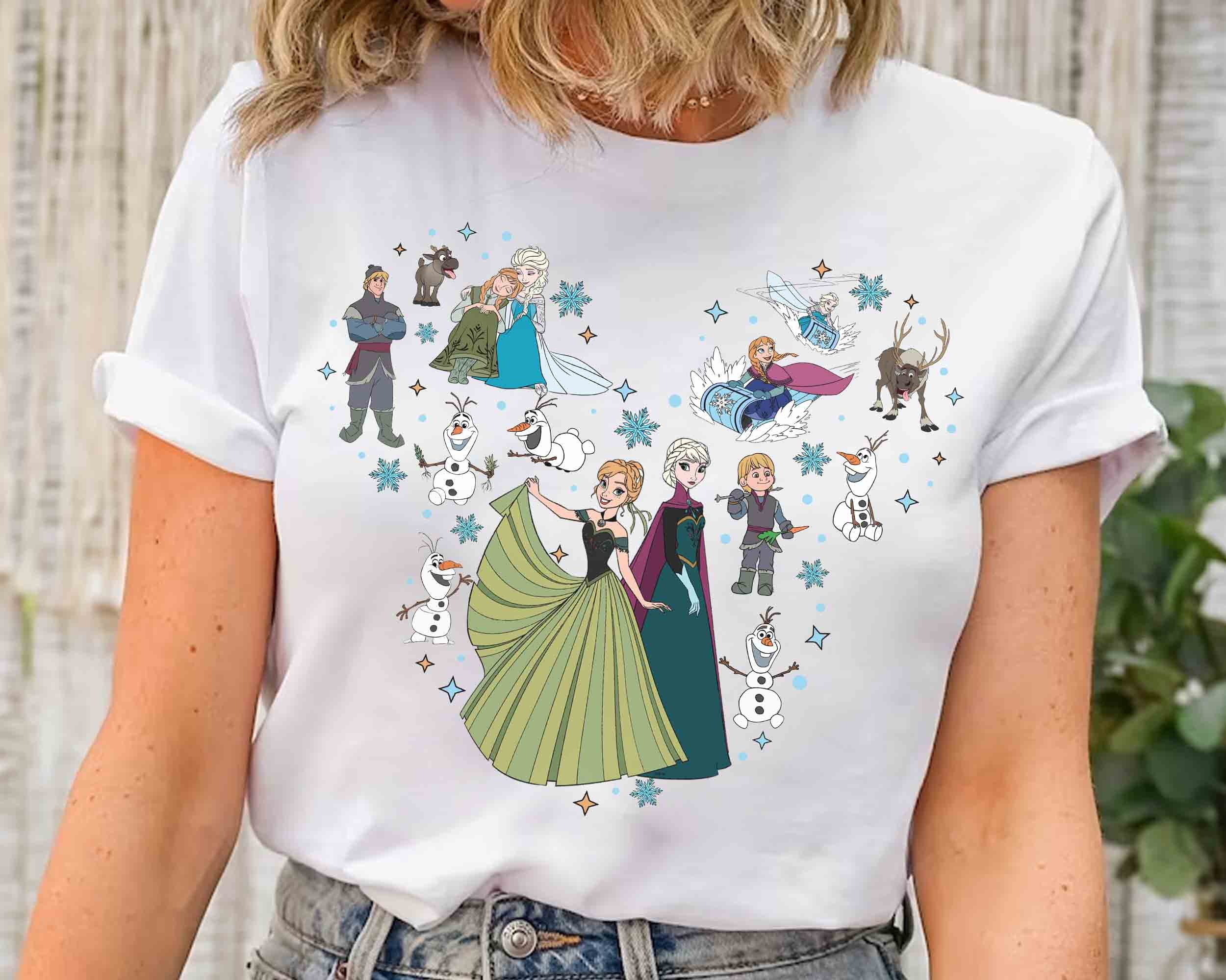 Disney Princess Elsa and Anna Mickey Head T-shirt, Frozen Movie ...
