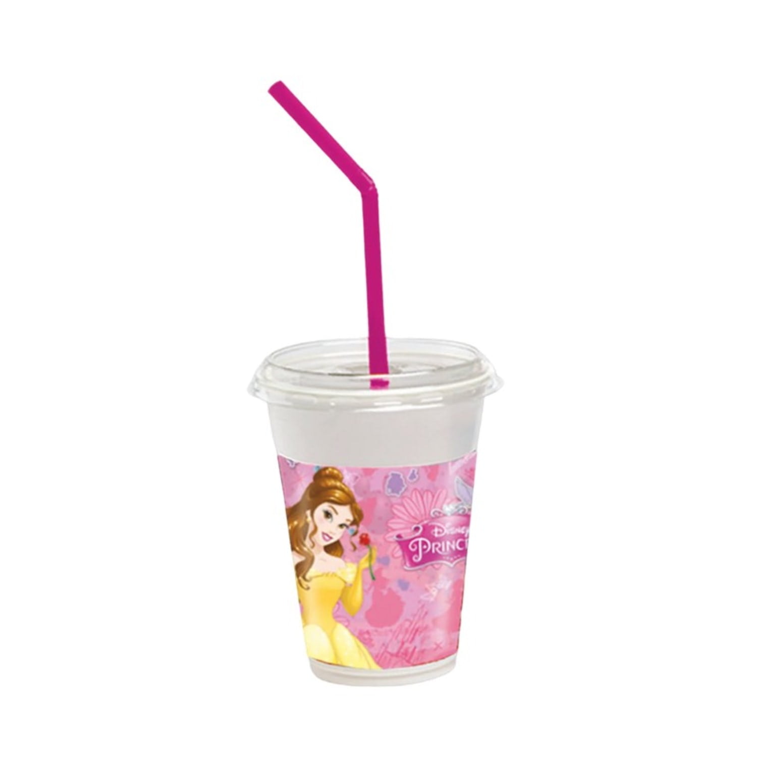 Disney Princess Enchanted Plastic Belle Milkshake Glass (Pack of 12 ...