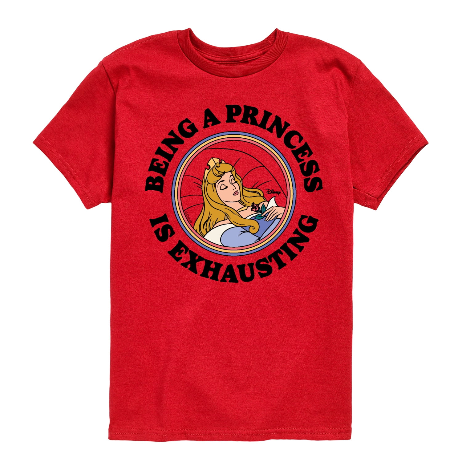 Disney - Princess Exhausting - Youth Boys Short Sleeve Graphic T-Shirt ...