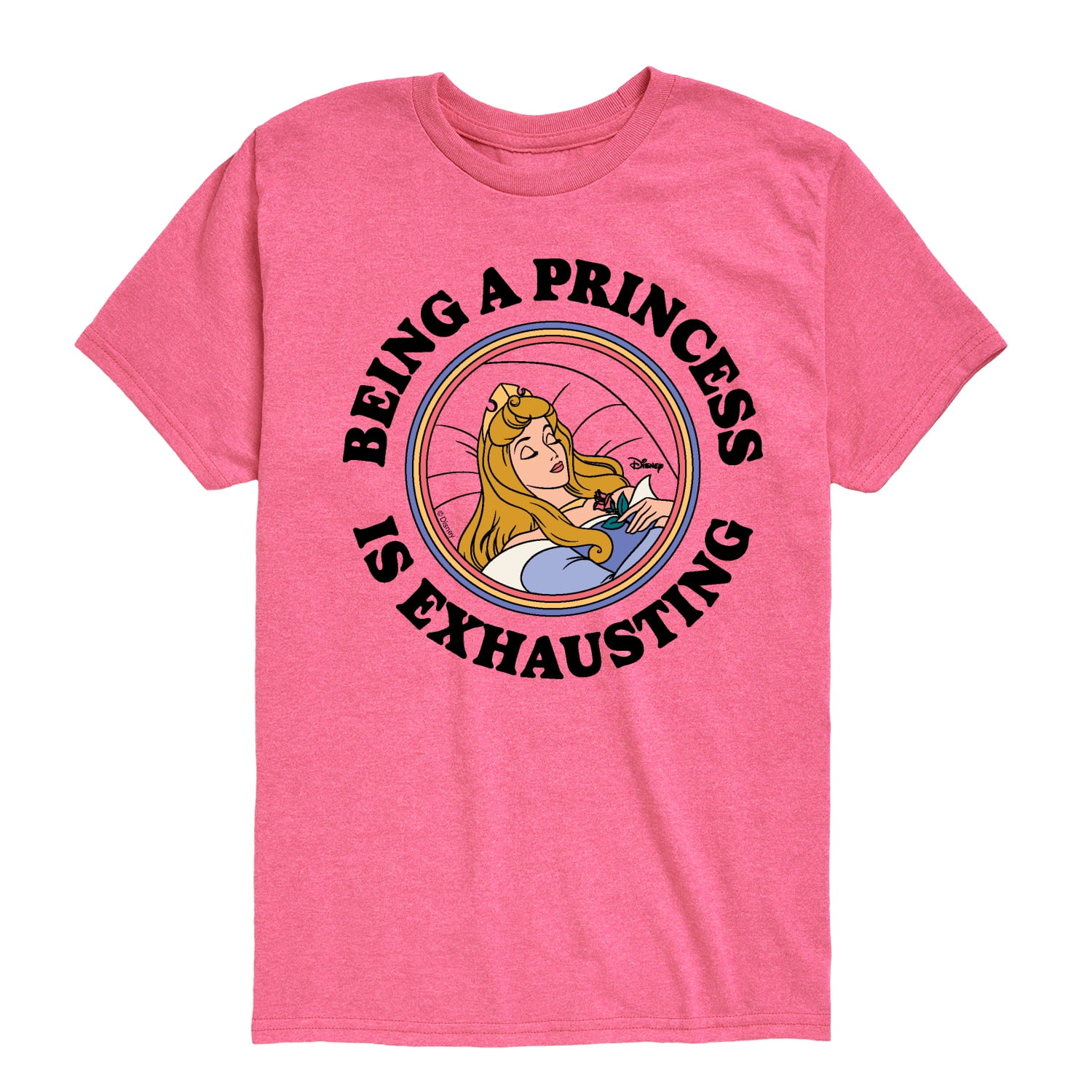 Disney - Princess Exhausting - Youth Boys Short Sleeve Graphic T-Shirt ...
