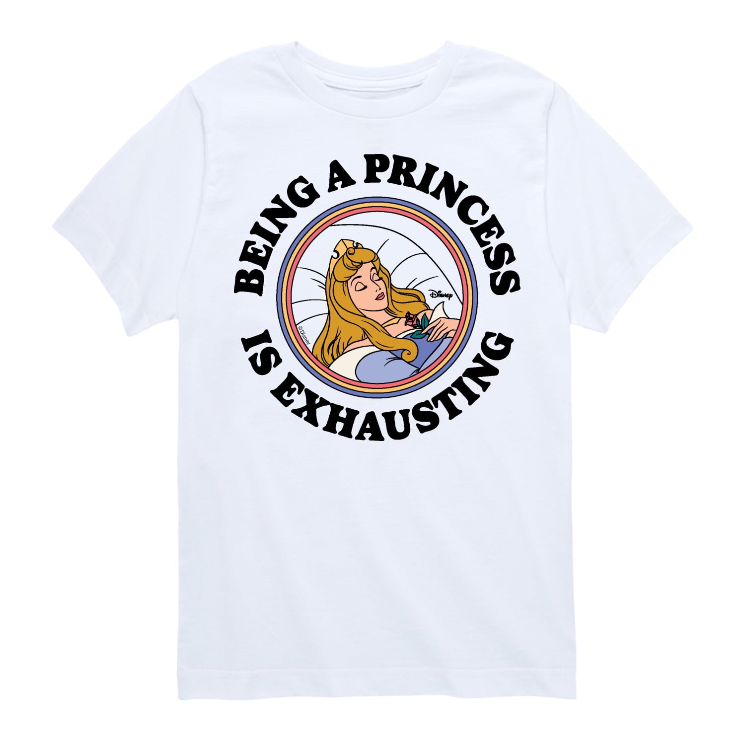Disney - Princess Exhausting - Youth Boys Short Sleeve Graphic T-Shirt ...