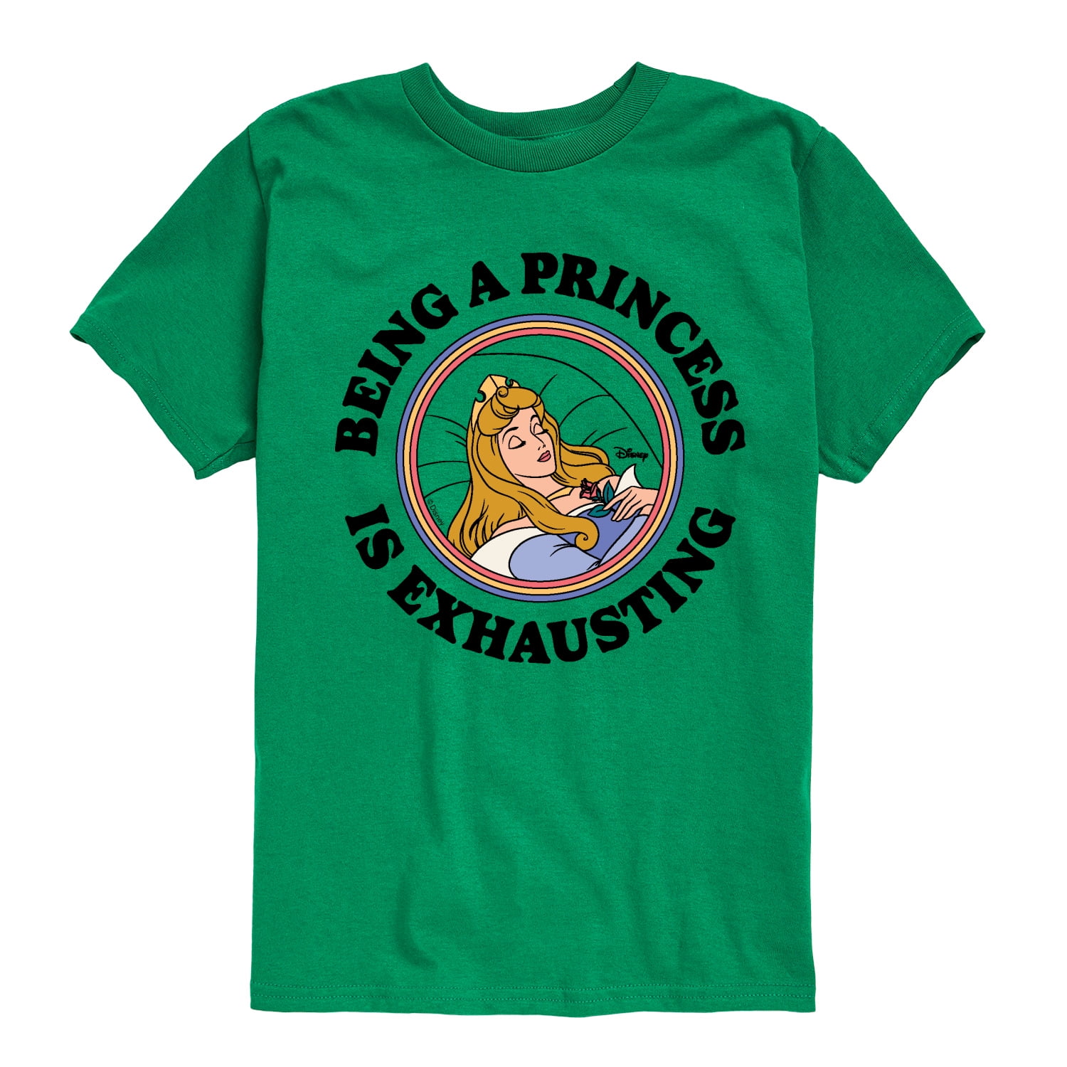 Disney - Princess Exhausting - Youth Boys Short Sleeve Graphic T-Shirt ...